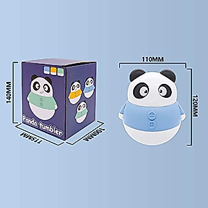 Conzy Roly Poly Tumbler Panda, Baby Tummy Time Toy, Cute Musical Toy Gift for Infant Boy Girl 36 Months and Up, Cute Desk Toys for Office for Adults