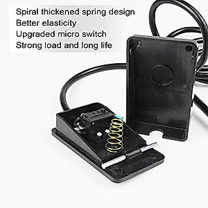 Foot Switch, Foot Operated Pedal Controller Power Switch  Woodworking Machine Control, 5-ft Cable with Piggyback Plug, Deadman Style