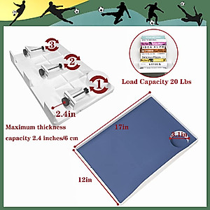 Bedroom Bedside Table Storage Rack, with Cupholder Bunk Bed Bedside Storage Rack，Removable Bedside Tray, Suitable for Bedroom/bunk Bed College Dorm Room Essentials. (White Tray + Blue Leather)