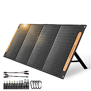 Raddy SP200 Foldable Solar Panel 200 Watt 18V Solar Charger Kit with MC4/USB/DC Outputs, High Efficiency Waterproof Solar Panels Compatible with Solar Generator, Laptops for Home, Outdoor Van Camping