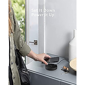 Natural Limestone 15W Wireless Charger, bhipo Fast Wireless Charging Pad, Compatible with iPhone 13/13Pro/13Pro Max/12/12 Pro/SE 2020/11, Samsung Galaxy S21 S20 Note 10, AirPods Pro(No AC Adapter)