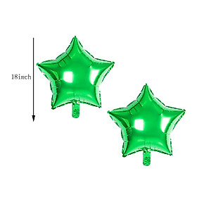 5Pcs 35 Inch Dinosaur Balloons Birthday Decoration for Kids Green Foil Happy Birthday Dino Balloon for Wild One Baby Shower Jungle Safari Animal World Themed Party Decoration