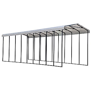 Arrow Carports Galvanized Steel Carport, RV Metal Carport Kit, 14' x 42' x 14', Eggshell