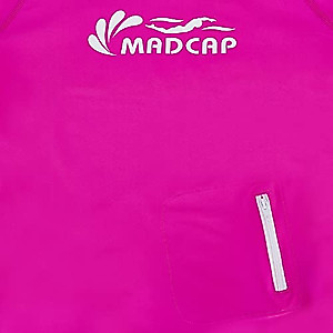 MADCAP Girls Rash Guard Long Sleeve Swimwear Swim Surf Shirt Top UV Sun Protection for Toddler and Teen Girls 4-16 Years Old (Dark Pink, X-Small / 8)