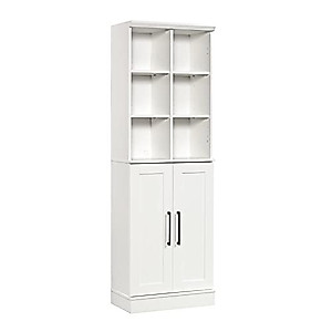 Sauder HomePlus 2-Door Storage Cabinet in Soft White, Soft White Finish