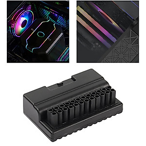 CERRXIAN 90 Degree ATX 24 Pin Adapter, Right Angle ATX 24pin Male to Female Power Adapter Board for Desktop Motherboard Power Supply