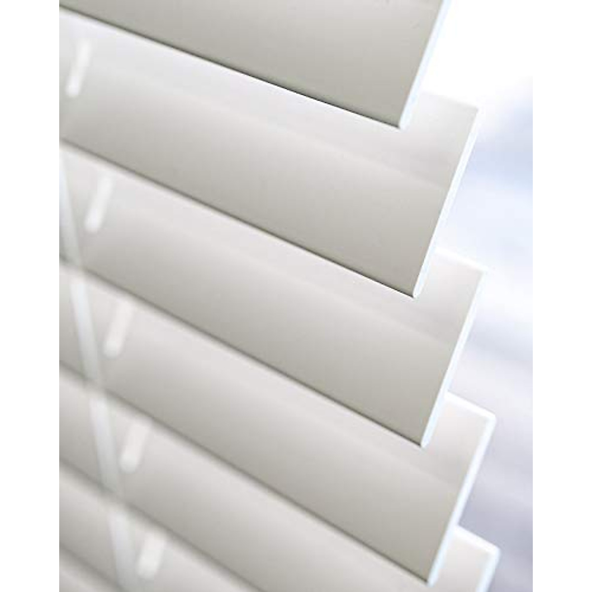CHICOLOGY Faux Wood Blinds , Window Blinds , Wood Blinds , Window Shades , Window Treatments , Blinds & Shades , Window Shades For Home , Wooden Blinds , Basic White , 34"W X 60"H
