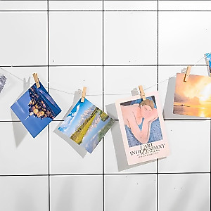 Wooden Small Picture Clips Mini Clothes Pins for Photo Natural Crafts 1.2 Inch 100 PCS Decorative Wood Clips for Wall Hanging Pictures