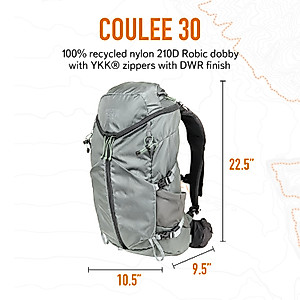 Mystery Ranch Men's Coulee 30 Backpack - Easy Traveling Use, Mineral Gray, L/XL