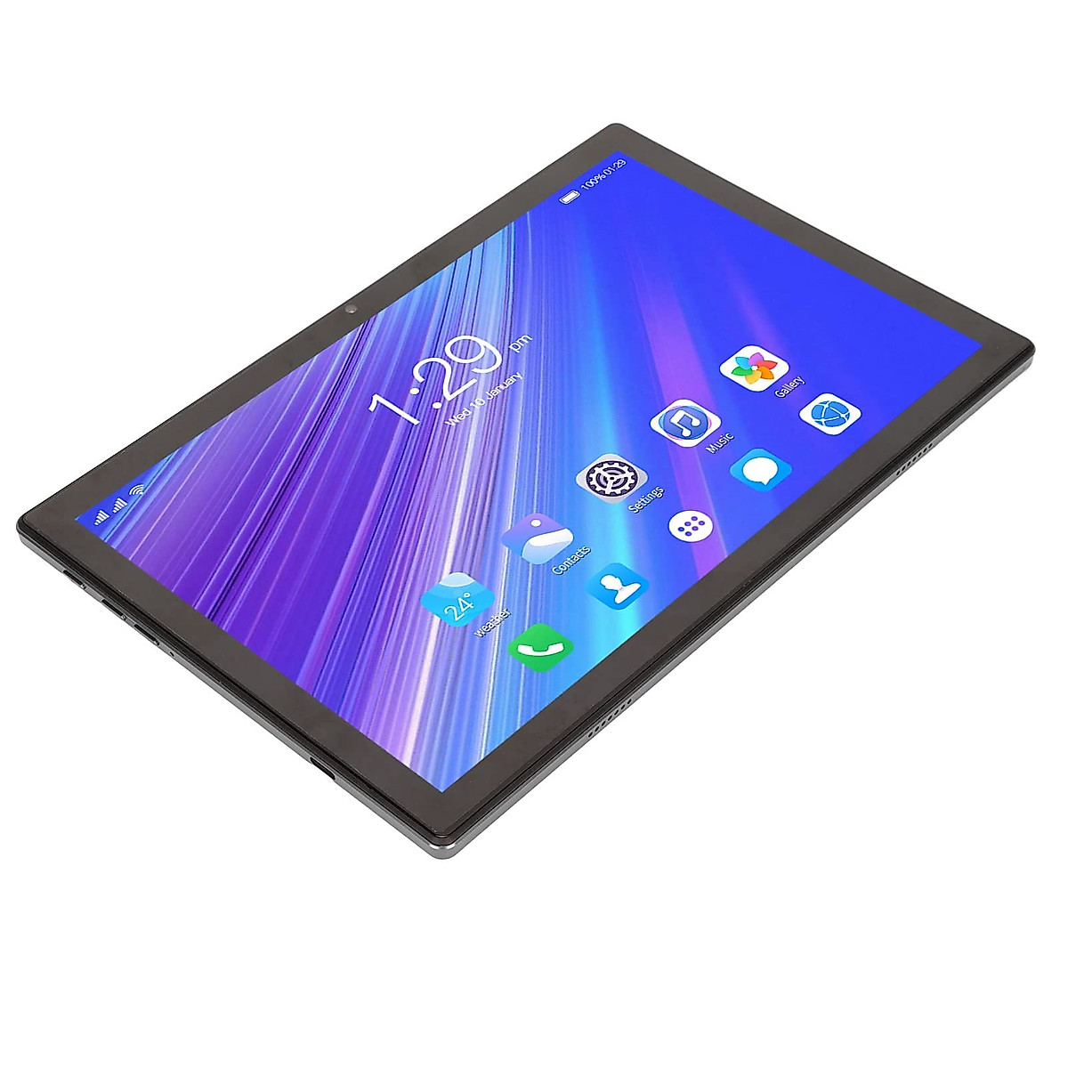 Tablet Silver Gray 10 Inch Tablet Type C Front Loading 8.0 Mega Pixels for Kids for Home (US Plug)