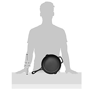 Amazon Basics Pre-Seasoned Cast Iron 5-Piece Kitchen Cookware Set, Pots and Pans, Black, 14.17 x 12.2 x 10.63 in