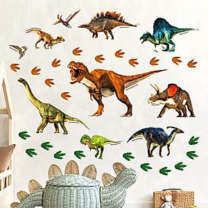 DECOWALL DS8-2012 Dinosaur Wall Stickers Wall Decals Peel and Stick Removable Wall Stickers for Kids Nursery Bedroom Living Room d?cor