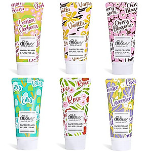 Hand Cream Gift Set - Hand Lotion Gift Set for Dry Crack Hands, Travel Moisturizing Hand Lotion with Vitamin E, Hand Cream Gift Set for Women Christmas Birthday Valentine. Pack of 6,1.0 oz Tube