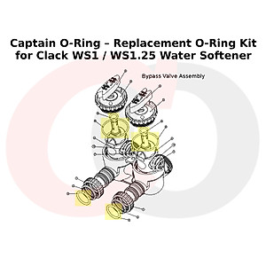 Captain O-Ring – Replacement O-Ring Kit for Clack WS1 / WS1.25 Water Softener