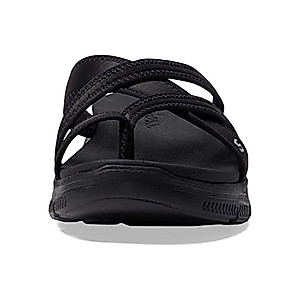 Skechers Women's Flex Appeal 4.0-Startup 3.0 Sport Sandal, Black/Black, 7