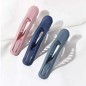 6PCS Hair Claws Clips No Slip Strong Hair Clips Teeth Curve Durable Alligator Duck Bill Jaw Clips Hair Styling Accessories (01)