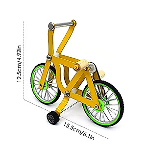Bird Intelligence Training Toy | Parrot Bicycle Toy for Small Medium Bird,Parrot Educational Table Top Trick Prop ToyBird Foot Talon Toy for Parakeet Cockatiel Conure Budgies Lovebird, Yellow