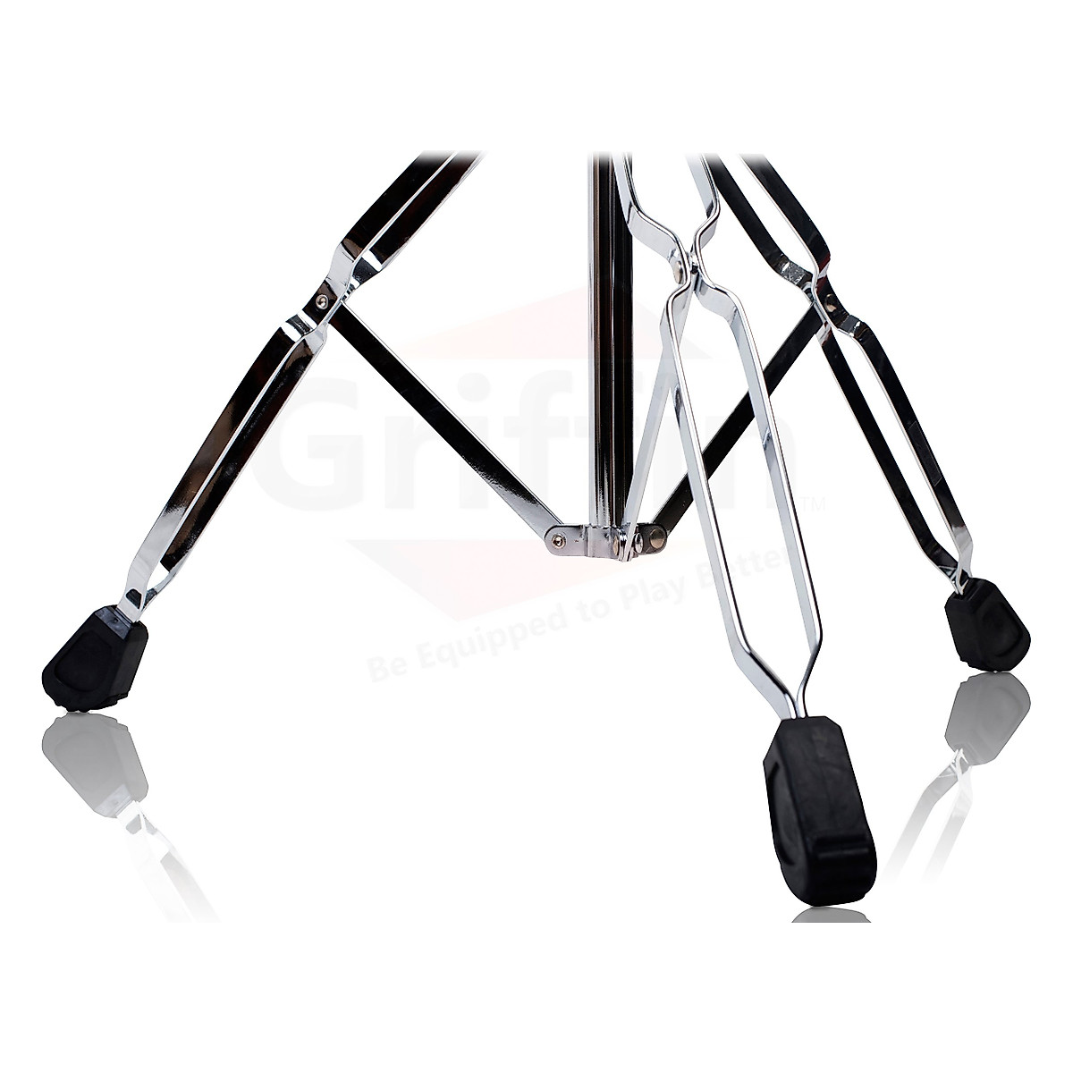 Griffin Cymbal Stand With Boom Arm (Pack of 2) | Drum Percussion Gear Hardware Set with Double Braced Legs | Counterweight Adapter for Mounting Heavy Duty Crash, Ride, Splash Cymbals For Drummers