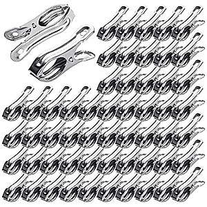 200PCS 2 Inch Garden Clips Heavy Duty Greenhouse Clamps Stainless Steel Greenhouse Clips for Netting, Strong Grip to Hold Down Shade Cloth or Plant Cover on Garden Hoops or Greenhouse Hoops