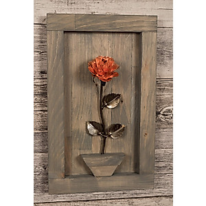 Personalized Gift - Framed Copper Rose for 7th Wedding Anniversary