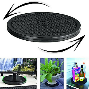 Meiwlong 9.8 Inch Heavy Duty Stand Swivel Steel Ball Bearings Rotating Turntable Lazy Susan Organizer Bins for TV's Computer Monitors Laptops Tables Artwork Potted Plants