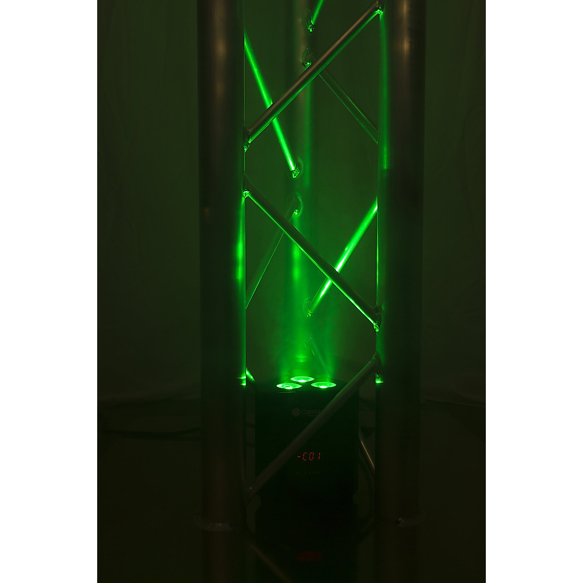 Colorkey, CKU07-2040, Colorkey TrussPar QUAD 3 Black, a lightweight and compact par fixture