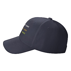 Dargr Custom Baseball Cap Design Your Own for Men and Women Use Logo Photo Text from Phone Support Group Buy Navy Blue