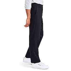 Dockers Men's Straight Fit Signature Iron Free Khaki with Stain Defender Pants (Regular and Big & Tall), Beautiful Black, 33