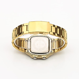 FANMIS Men's Luxury Digital Quartz Waterproof Wrist Watches Dual Time Countdown Alarm Stopwatch Backlight Multi-Function Watch (Gold)