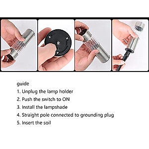 ZHUANYIYI 3 Pieces, Outdoor Solar Waterproof Lights, Ground Plug Garden Lawn Landscape Lights, Home Garden Pavement Decorative Lights