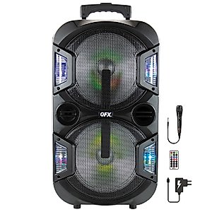 QFX DJ Speaker, USB, Black (PBX-210)