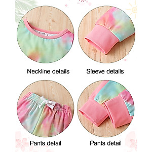 YALLET Toddler Girls Clothes,Baby Girl Fall Outfits Pink Sweatsuit 2 Sets