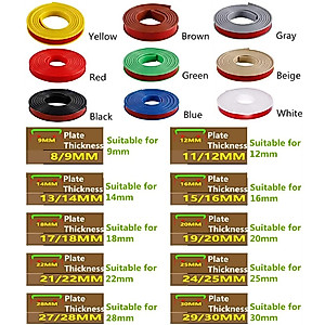 U-Shape Edge Banding, TPE Self Adhesive Veneer Edging Trim, Soft Edge Protector, Furniture Edge Strip for Countertop Table Cabinets Restoration (16mm*2m,Red)
