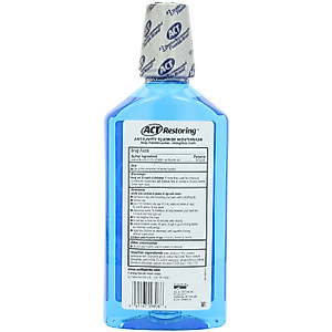 ACT Restoring Fluoride Mouthwash 33.8 fl. oz. Strengthens Tooth Enamel, Cool Mint