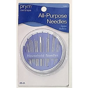 Prym Assorted Household Compact All-Purpose Needles, Nickel 25