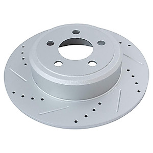 Rotor & Brake Pad Ceramic Performance Drilled Slotted Front & Rear Kit