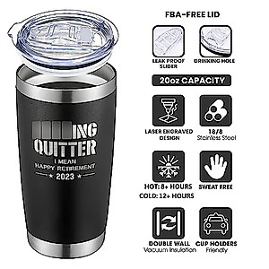Retirement Gifts for Men 2023 - Retired Gifts for Men, Him, Dad, Husband, Friend, Coworker, Boss - Mens Retirement Gifts, Happy Retirement Gifts, Funny Retirement Gifts Men, Retired Men - 20Oz Tumbler