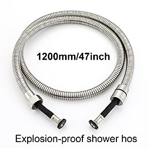 Asyas Concealed Warm Water Bidet Sprayer for Toilet with Hot and Cold Brass Valve, Brass Handheld Bidet Attachment Set for Females, Pets and Baby Diaper Wash Brushed Nickel