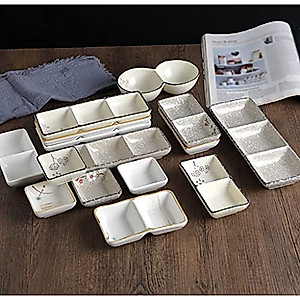 OUSIKA Ice Cream Porcelain Bowl-Snack Bowl Dessert Salad Bowl for Microwave Oven Dishwasher Refrigerator 4 Pieces Plates