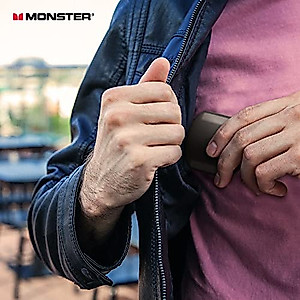 Monster Verse True Wireless Earbuds with Charging Case, Bluetooth 5.0 in-Ear Stereo Headphones, Built-in Mic for Clear Calls, USB-C Quick Charge (Black)