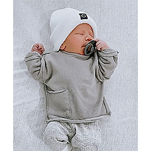 upeilxd Baby Winter Hat Soft Warm Knitted Beanie Hat with Cute Smile Face Beanie Cap for Toddler Boys Girls White