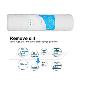 Lafiucy 5 Micron 10" x 2.5" String Wound Sediment Water Filter Cartridge,5 Pack,Whole House Sediment Filtration, Universal Replacement for Most 10 inch RO Unit
