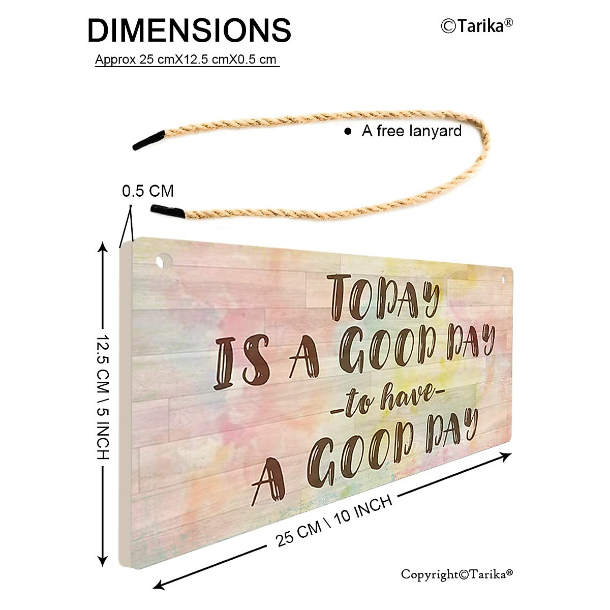 Today is A Good Day to Have A Good Day 20X30 cm Metal Retro Look Decoration Art Sign for Home Kitchen Bathroom Farm Garden Garage Inspirational Quotes Wall Decor