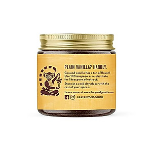 Organic Pure Ground Vanilla Powder | Pure Madagascar Grade A Ground Vanilla Beans for Bakers, Chefs, Ice Cream Makers, and Home Cooks | Beyond Good Vanilla