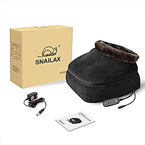 Snailax 2-in-1 Shiatsu Foot and Back Massager with Heat - Kneading Feet Massager Machine with Heating Pad, Back Massage Cushion or Foot Warmer,Massagers for Back,Leg,Foot Relief