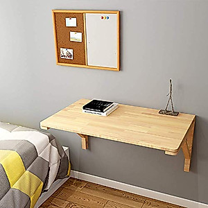 PIBM Stylish Simplicity Shelf Wall Mounted Floating Rack Shelves Foldable Computer Desk Solid Wood Triangular Bracket Bearing Strong,12 Sizes, a , 60X45CM