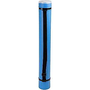 Poster Tube with Strap, Blue Expandable Storage Tube, Holder, Container for Posters, Blueprints, Artwork, Map (24 to 40 Inches)