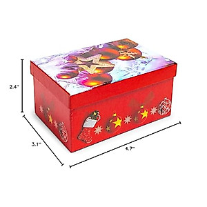 Bright Creations 10 Pack Christmas Nesting Gift Boxes with Lids for Presents, Decorative Nested Holiday Gift Wrap, Share the Holiday Joy with Festive Stackable Christmas Gift Boxes (10 Sizes), Red