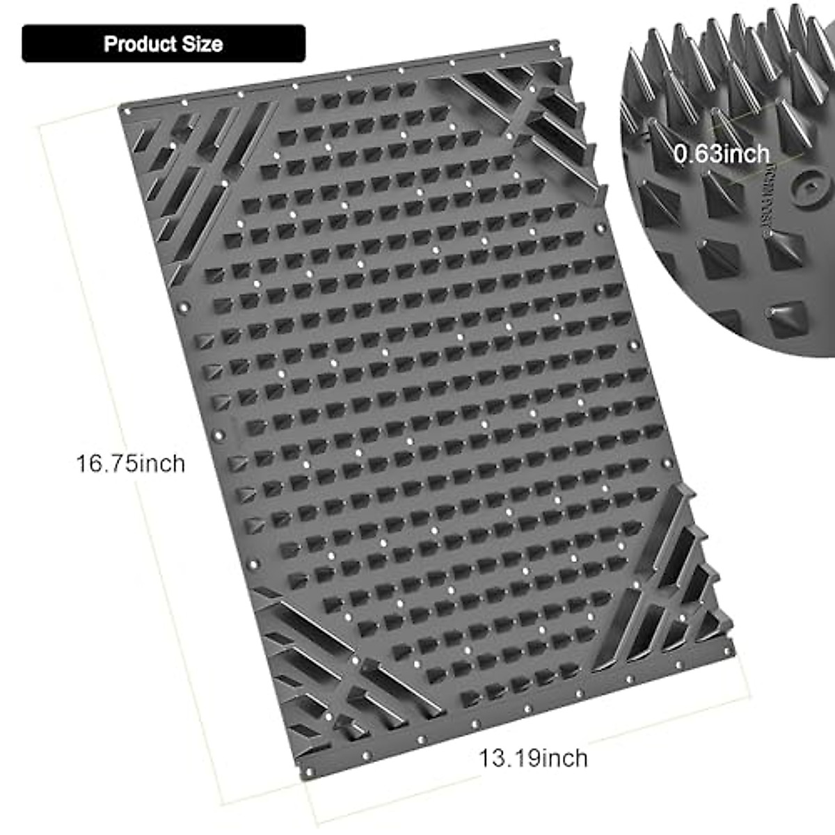 Sovipal Upgraded Equine & Bovine Massage Brush Kit - Soft Touch Itchin Post Pad- Animal Scratchers for Safe and Satisfying Itch Relief with Hoof Pick- 2Pieces