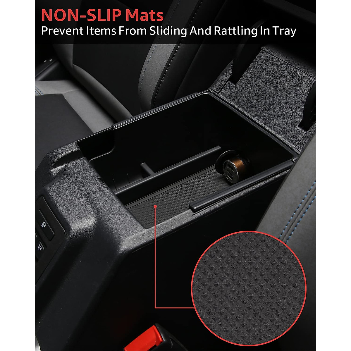 Ecarzo Center Console Organizer for 2021 2022 2023 2024 Ford Bronco Console Tray Storage Box Accessories Upgrade